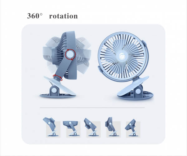 High Quality Portable USB Mini Clip On Desk Fan Rechargeable Portable ...